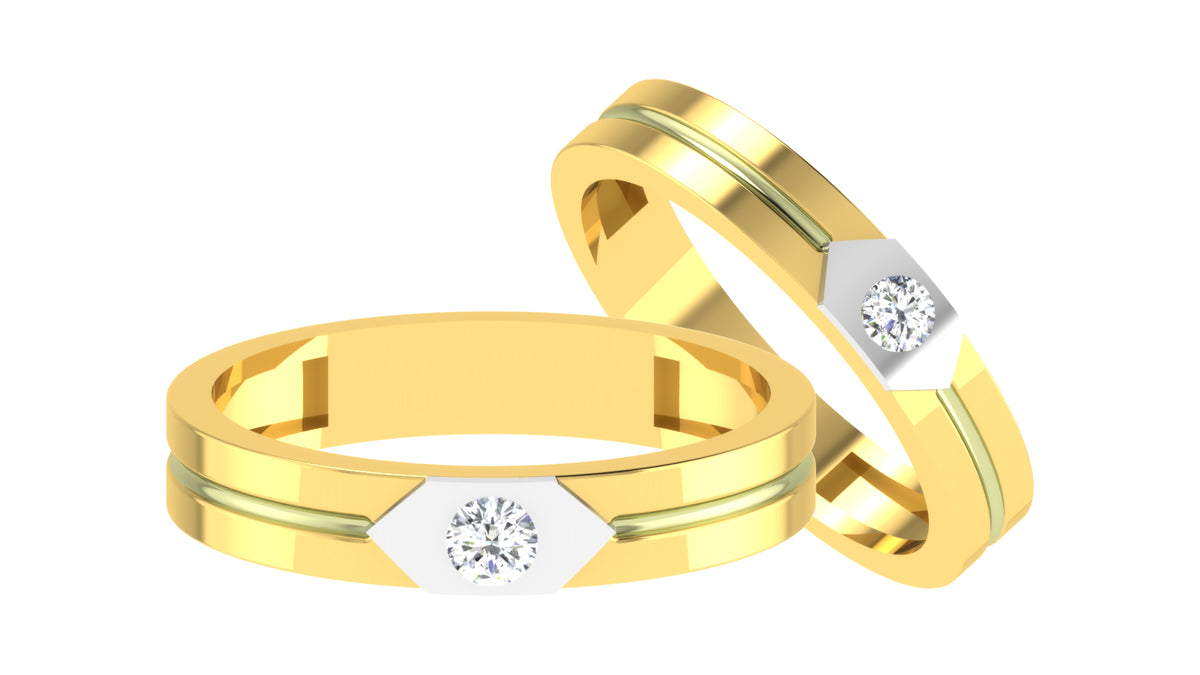 Nidal Jewels |Unity Gold Couple Bands