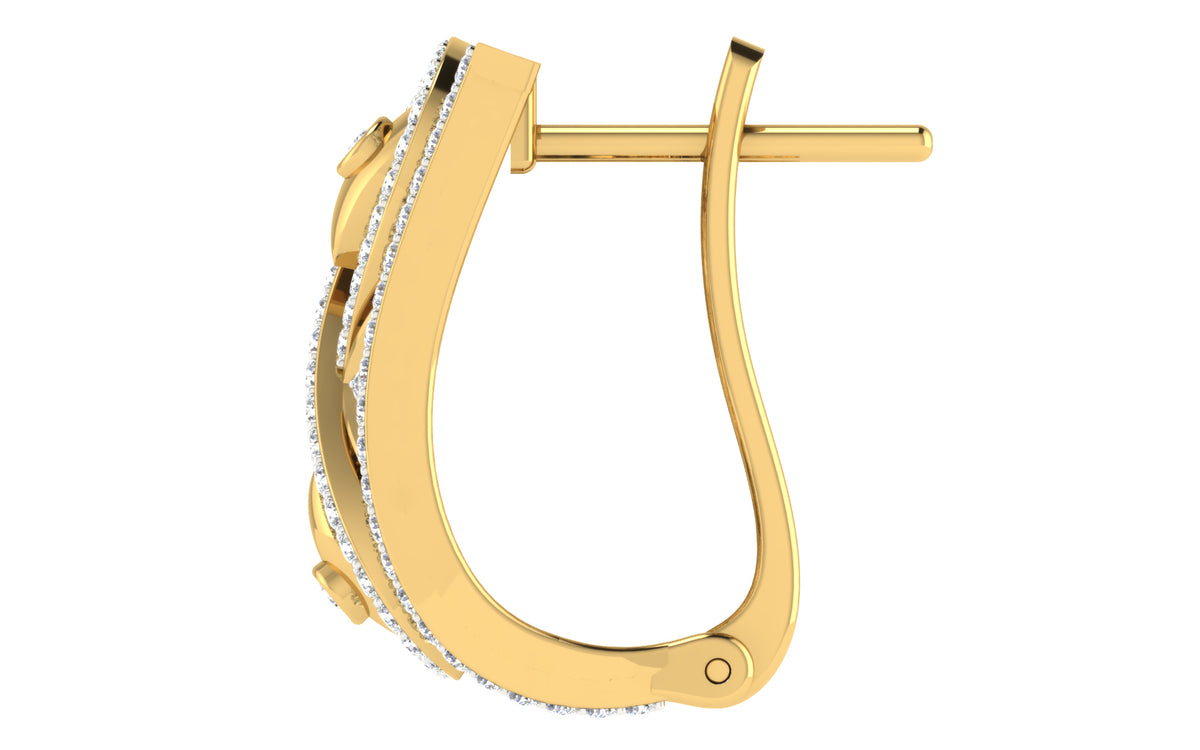 Nidal Jewels | Rectangle Infinity Embrace Diamond Hoops
