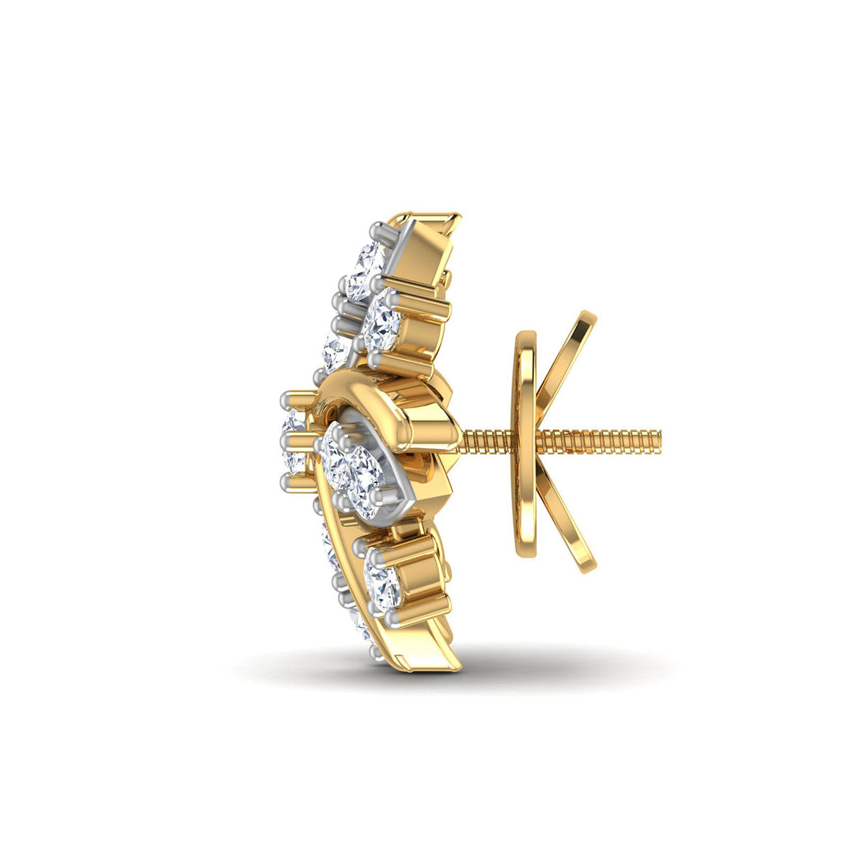 Nidal Jewels | Fluid Floral Diamond Studs