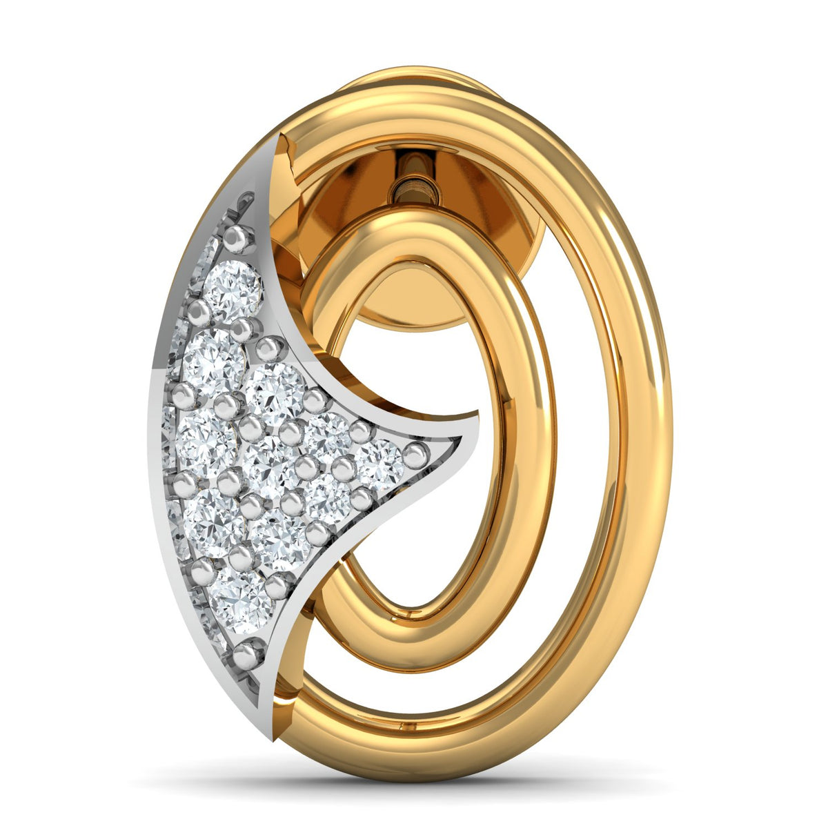 Nidal Jewels | Ellipse Gold and Diamond Pendant Set